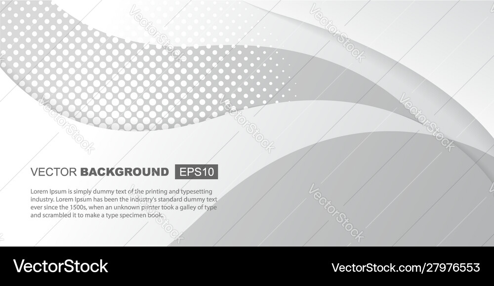 White gray gradient elegant waves Royalty Free Vector Image
