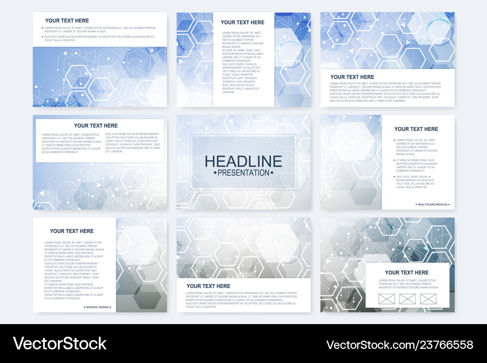 Big set of templates for presentation Royalty Free Vector