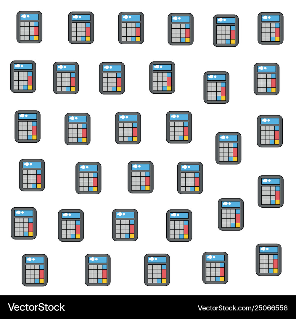Calculator pattern background Royalty Free Vector Image