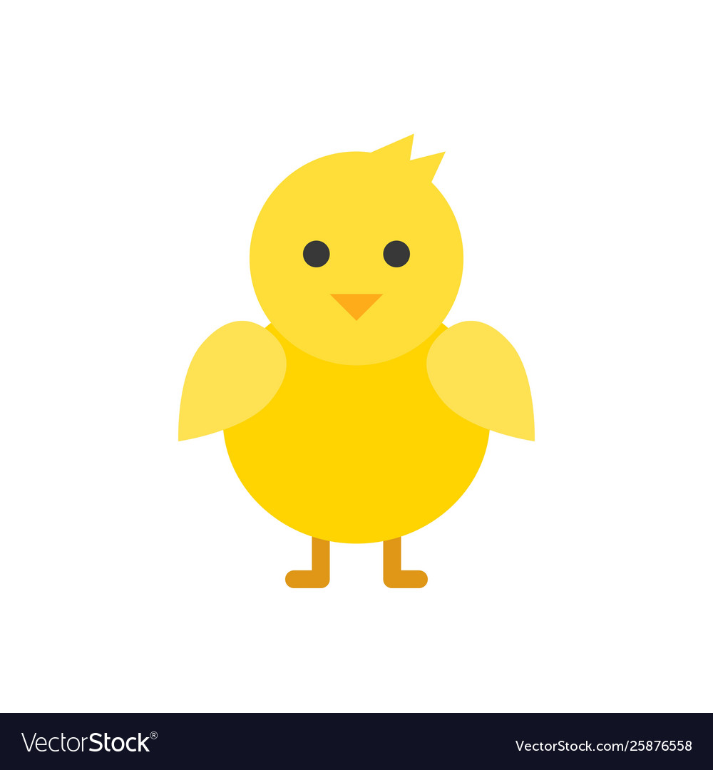 Chick easter flat style icon Royalty Free Vector Image