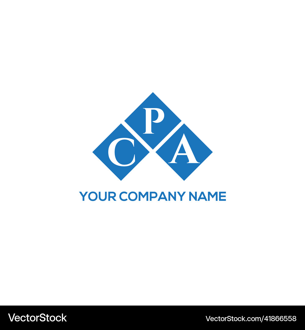 Cpa letter logo design on white background Vector Image