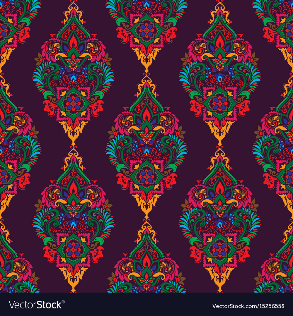 Damask seamless pattern Royalty Free Vector Image
