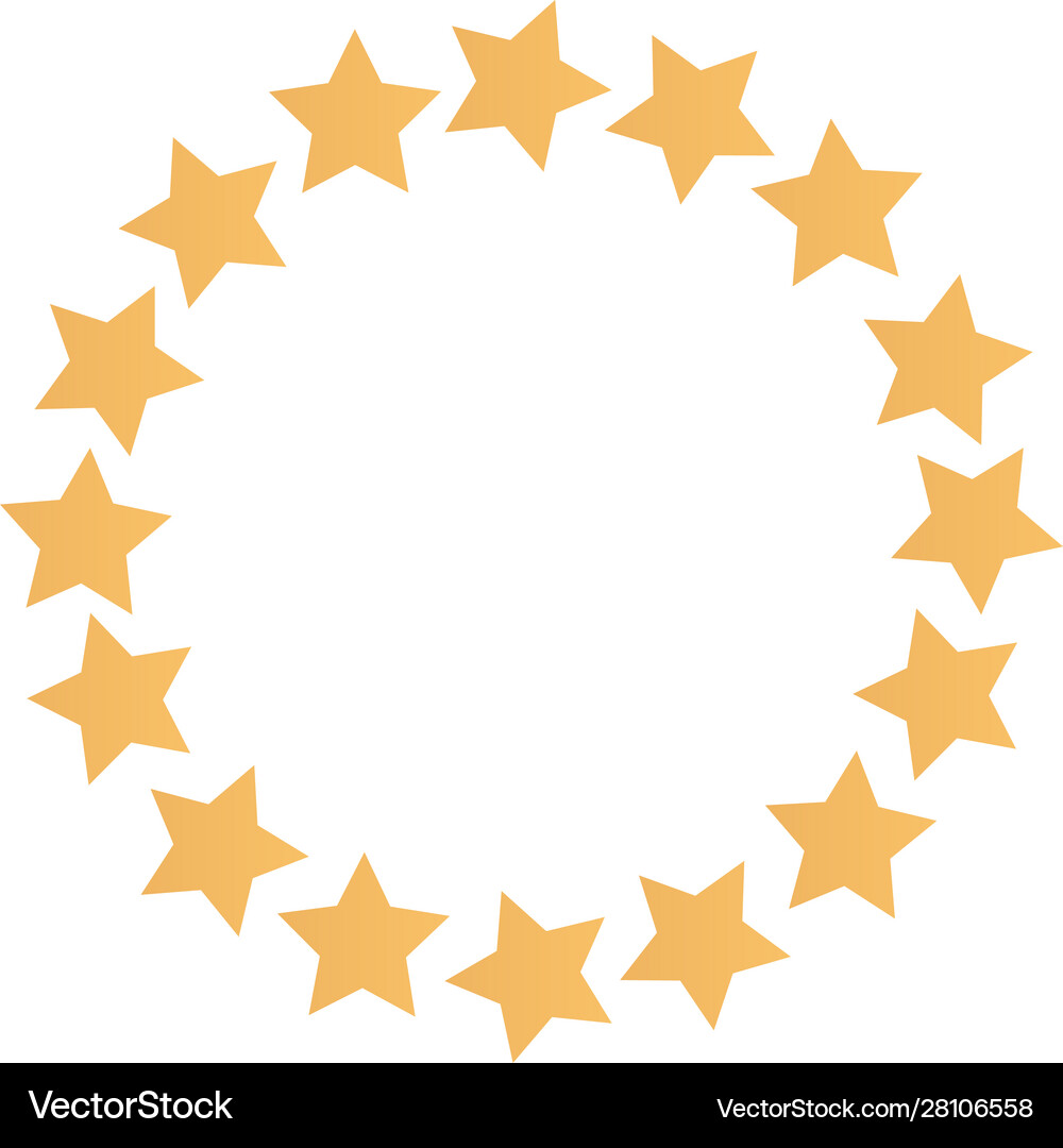 Frame circular stars decoration christmas Vector Image