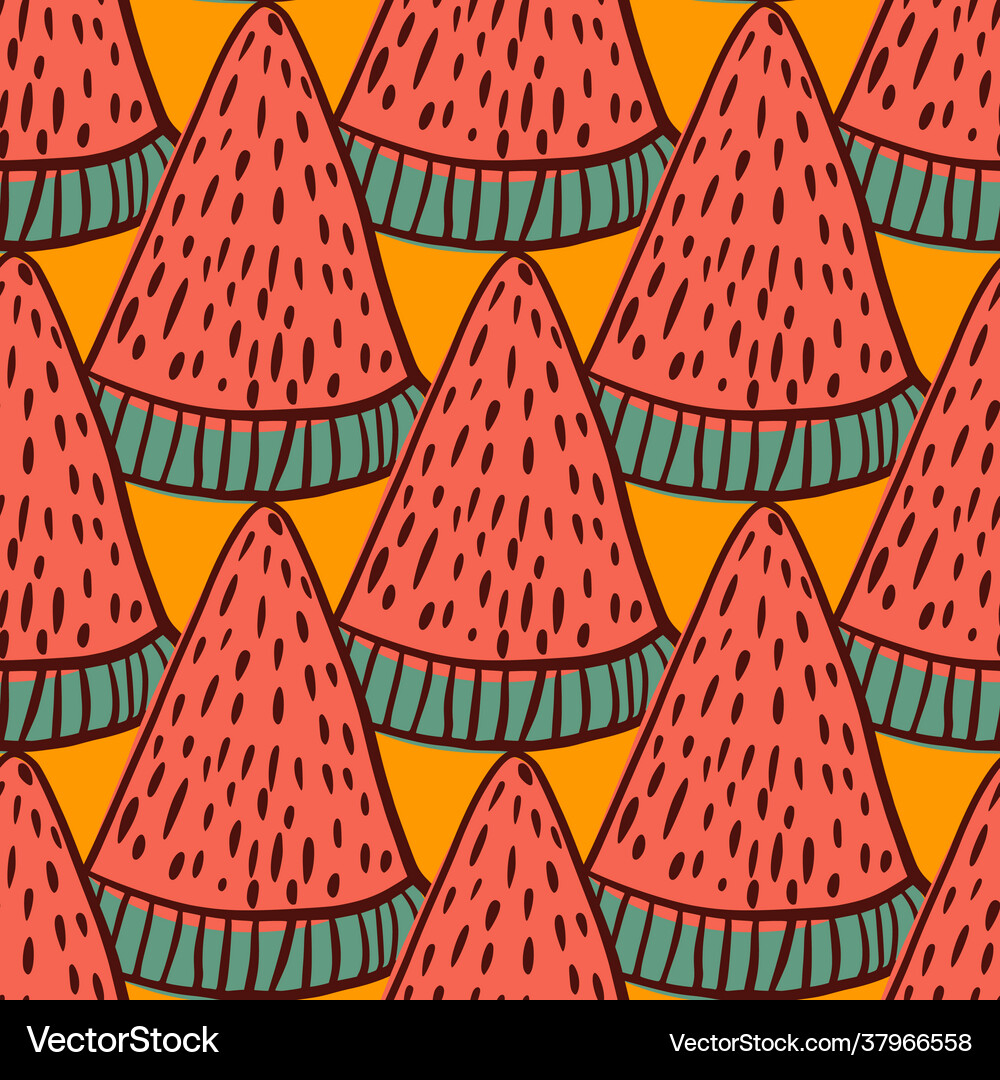 Modern food seamless summer pattern with pink Vector Image