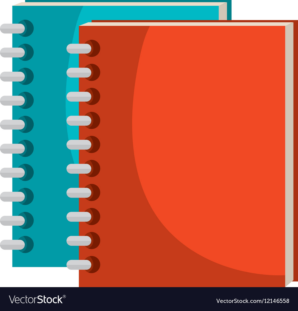 Notebook school isolated icon Royalty Free Vector Image