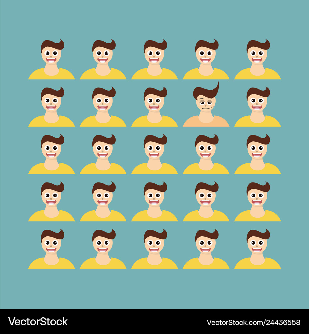 People icon set in trendy flat style isolated Vector Image