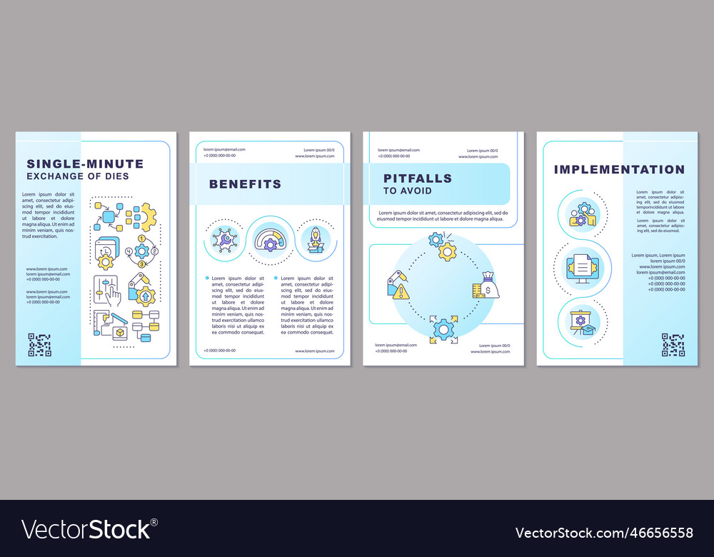 Smed blue gradient brochure template Royalty Free Vector Smed blue gradient brochure template Royalty Free Vector