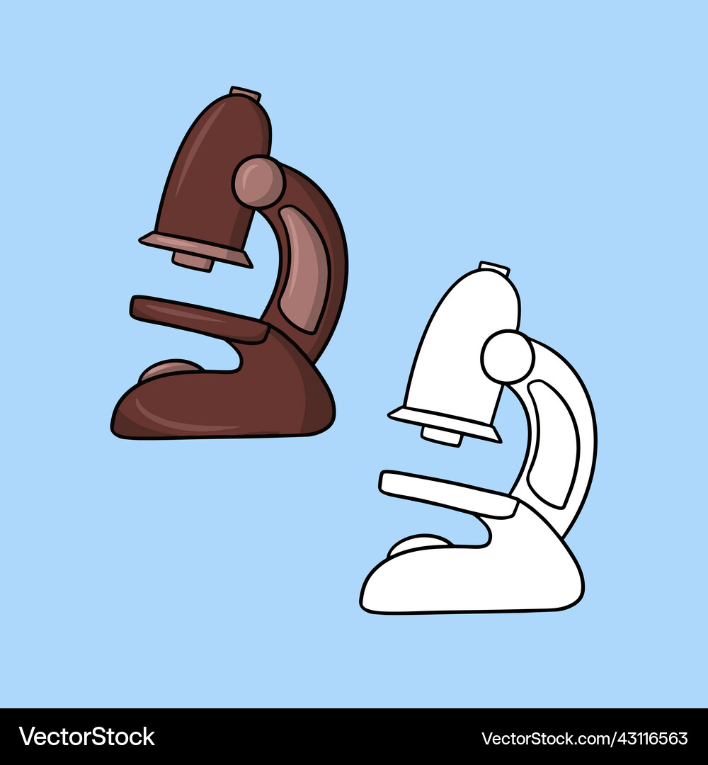 A set of pictures an electron microscope Vector Image