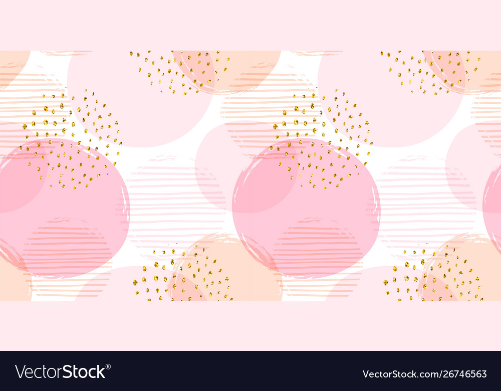 Abstract geometric seamless pattern with circles Vector Image