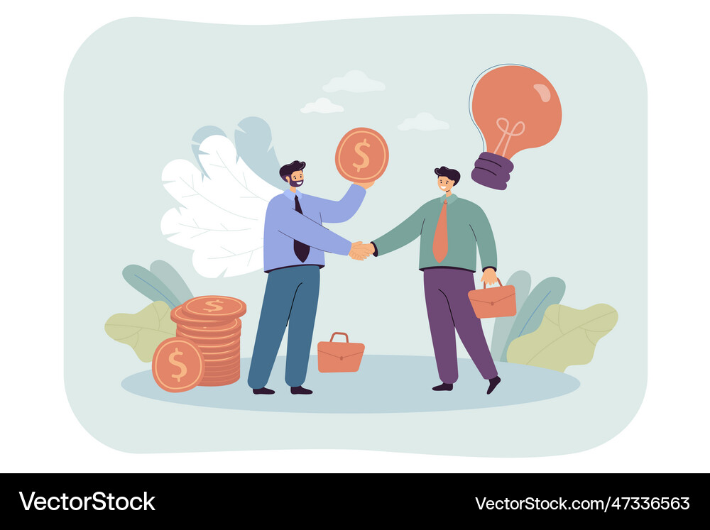 Angel advisor or sponsor funding startup project Vector Image