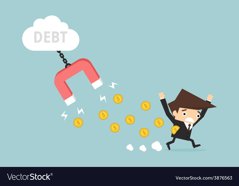 Debt Royalty Free Vector Image - VectorStock