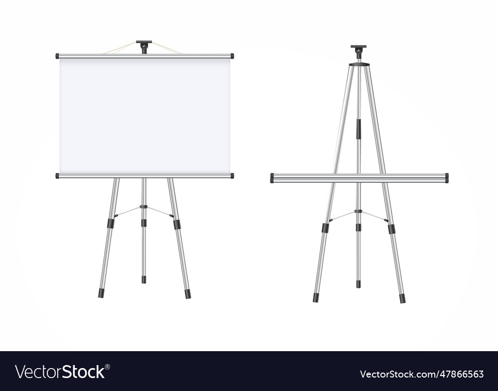 Empty projection screen presentation board Vector Image