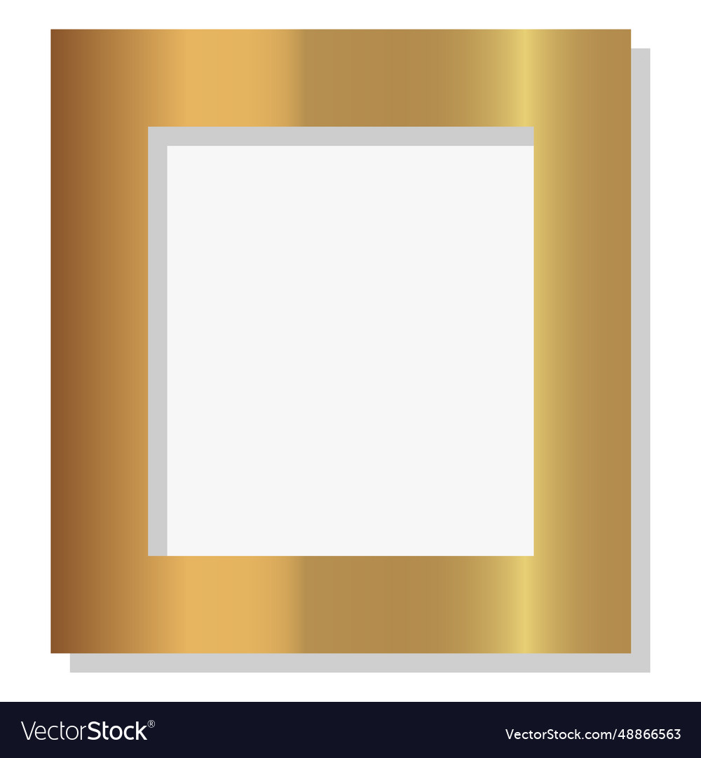 Glossy solid golden frame Royalty Free Vector Image