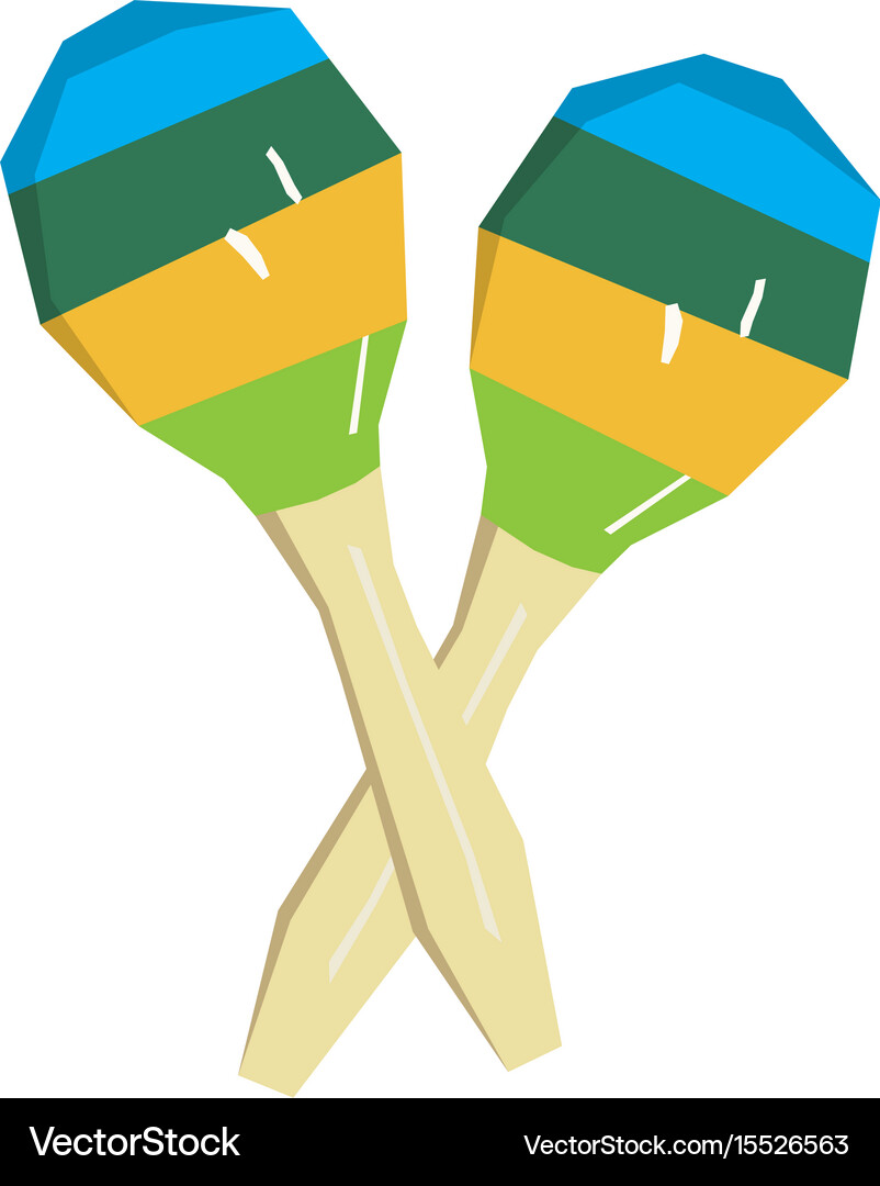 Isolated pair of maracas Royalty Free Vector Image