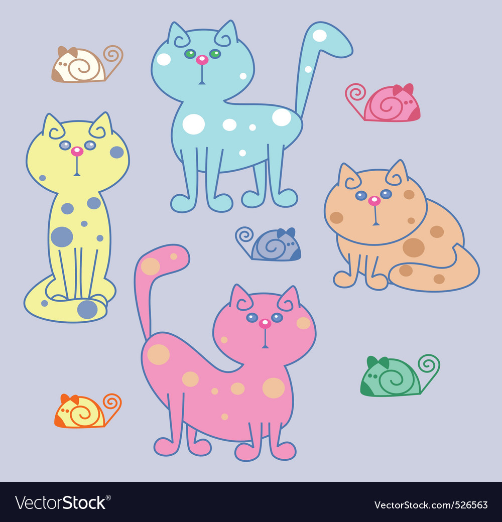 Kitty cat Royalty Free Vector Image - VectorStock