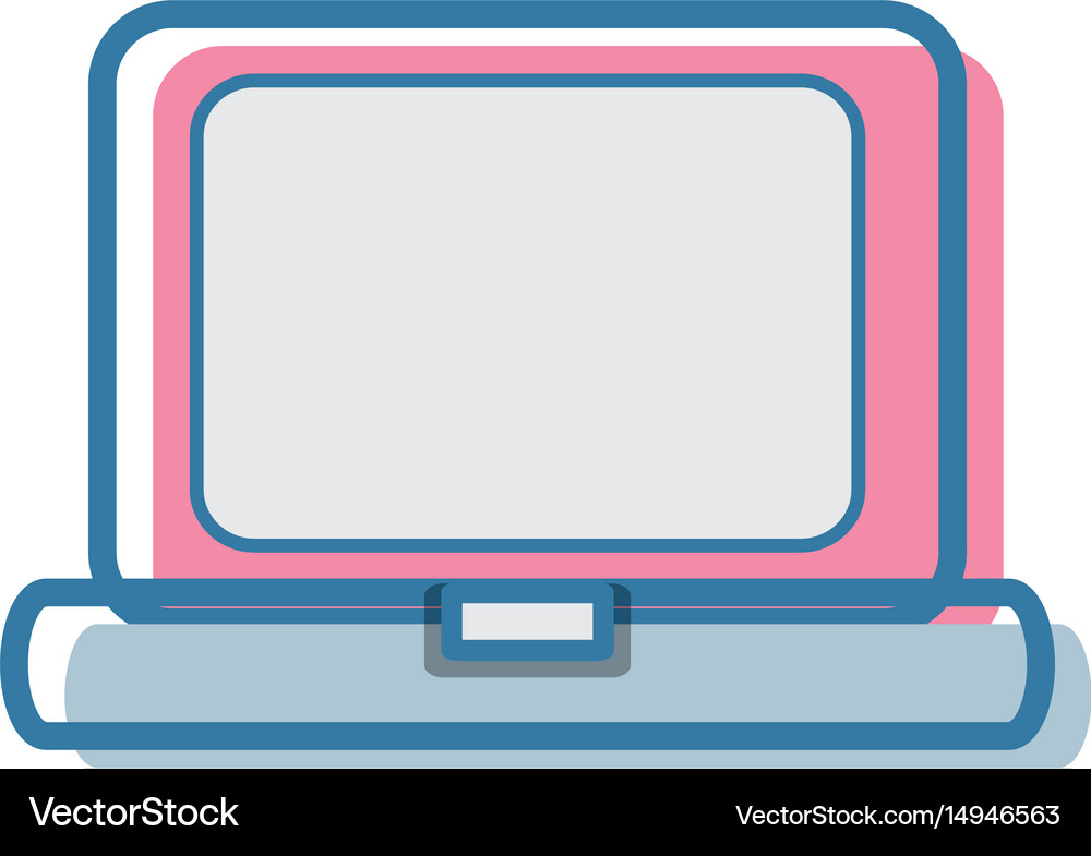 Laptop technology and business information icon Vector Image