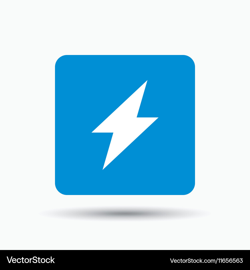 Lightning icon electricity energy power sign Vector Image