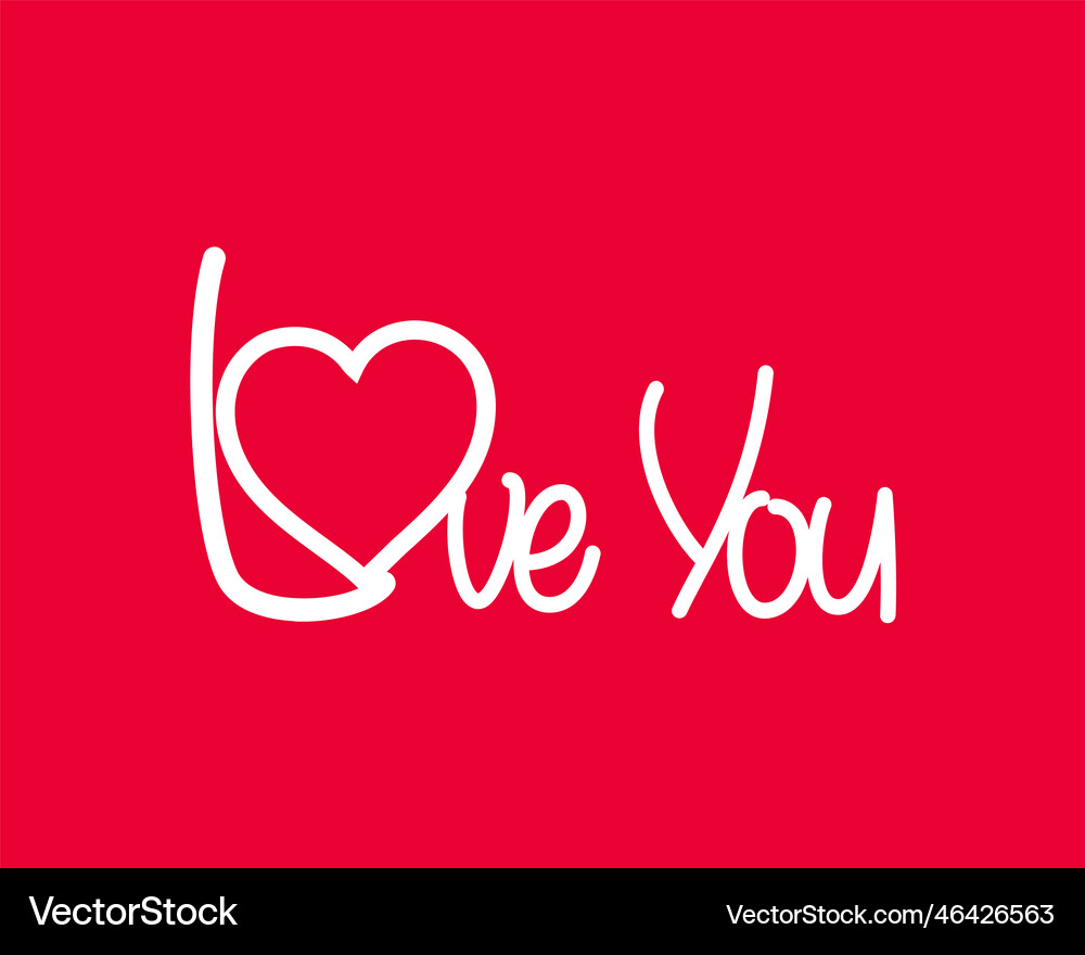 Love letter logo in red background eps Royalty Free Vector
