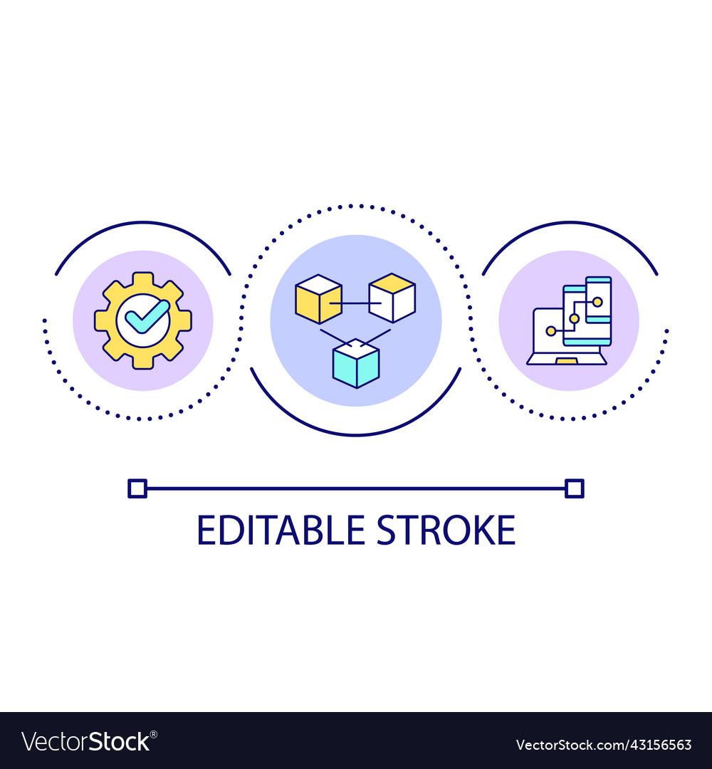 Multi-device strategy loop concept icon Royalty Free Vector
