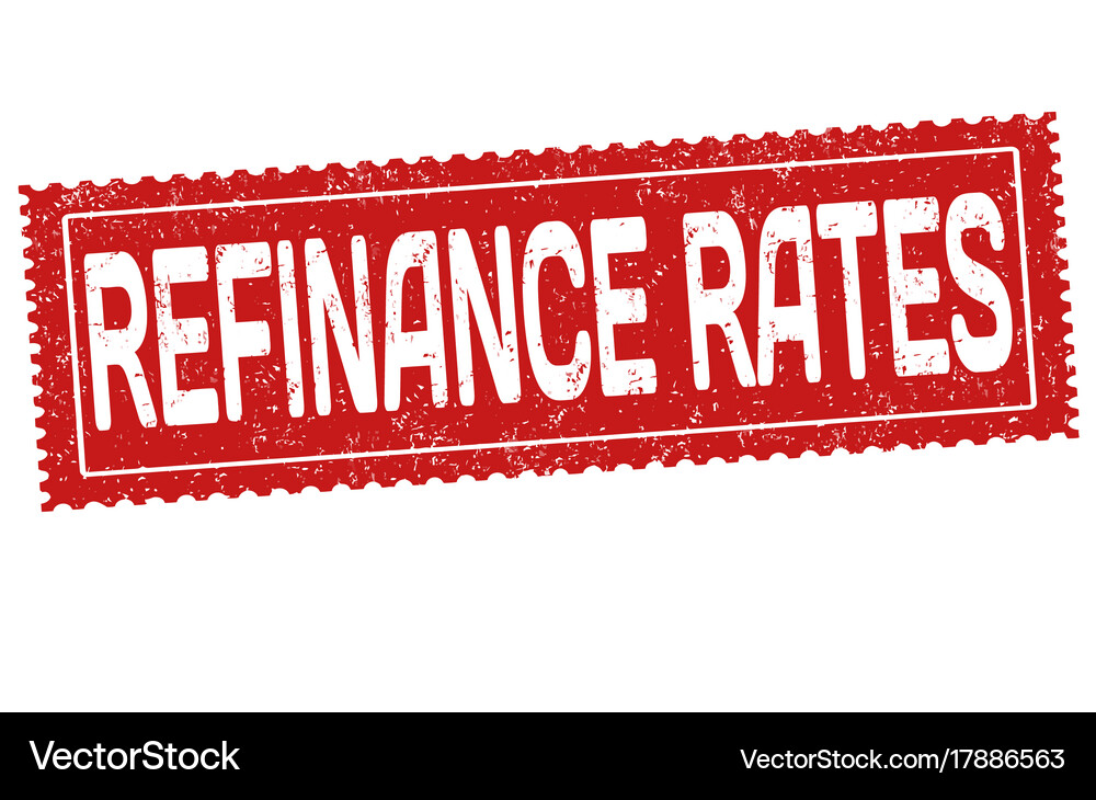 Refinance rates sign or stamp on white background Vector Image