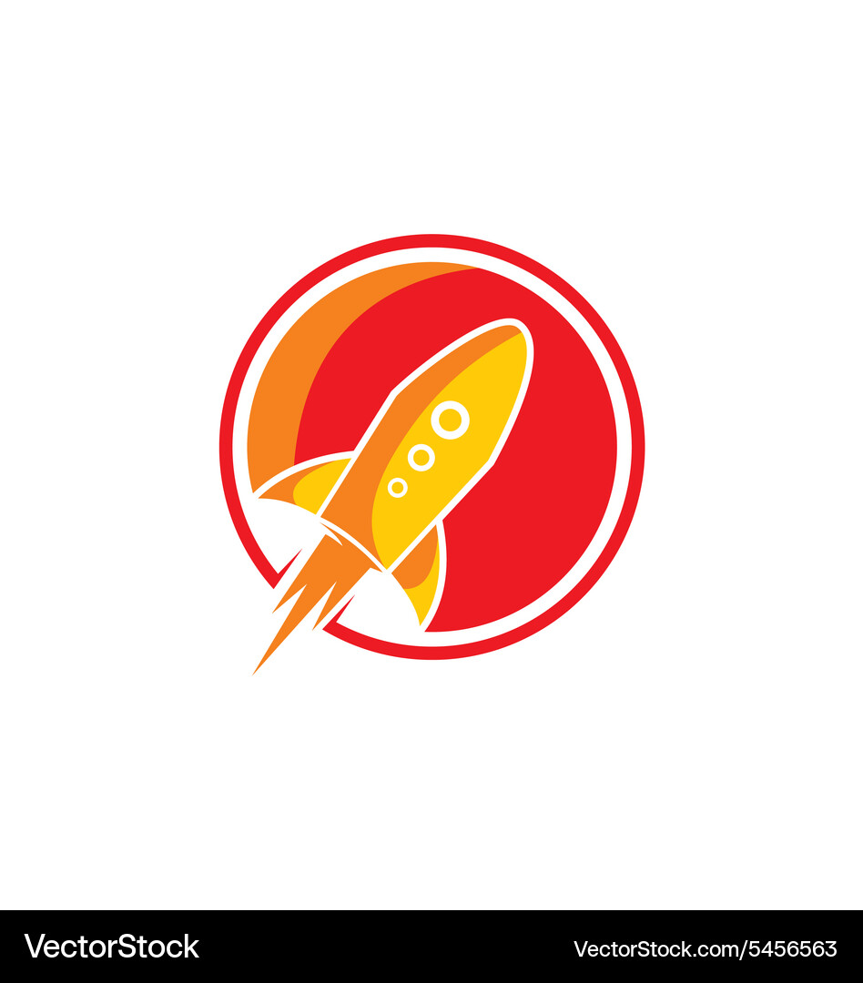 Rocket Launch Logo Royalty Free Vector Image Vectorstock