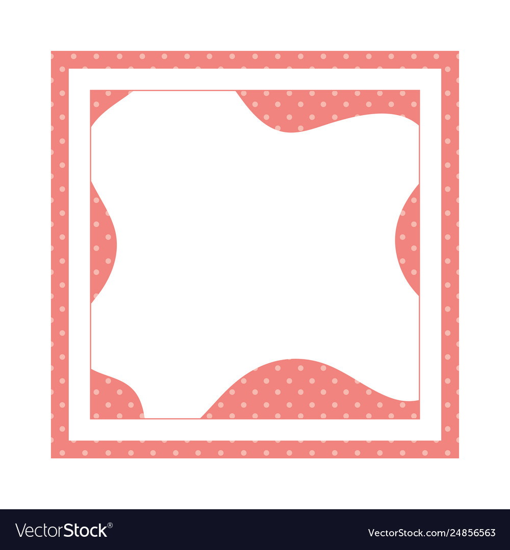 Textile pattern frame isolated icon Royalty Free Vector