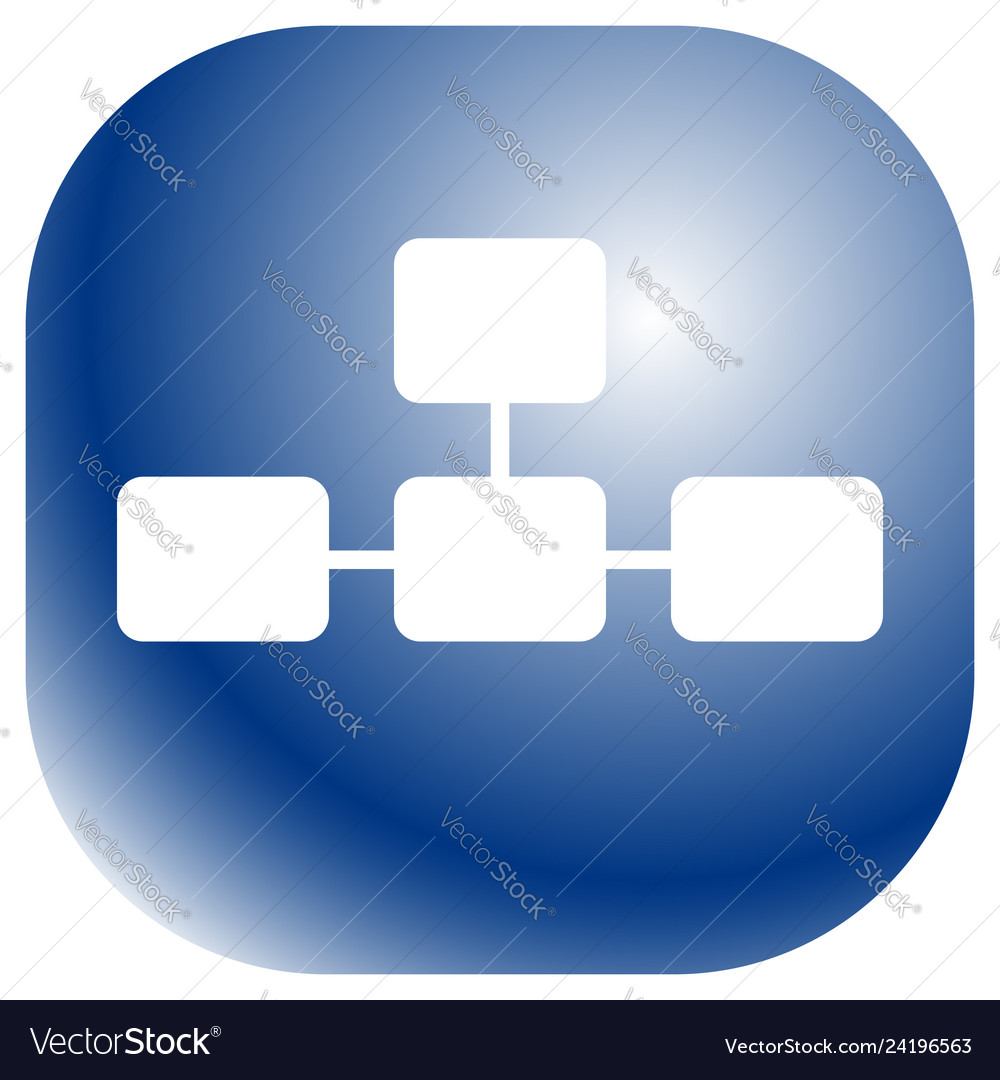 Topological hierarchical diagram icon multilevel Vector Image