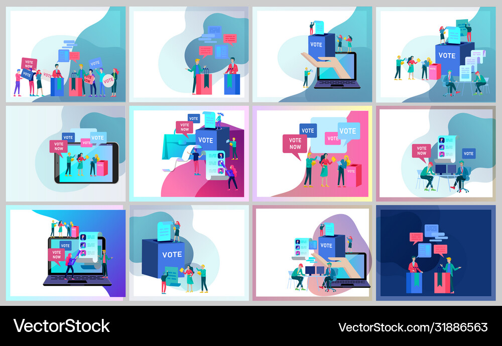 Voting and election concept pre-election campaign Vector Image