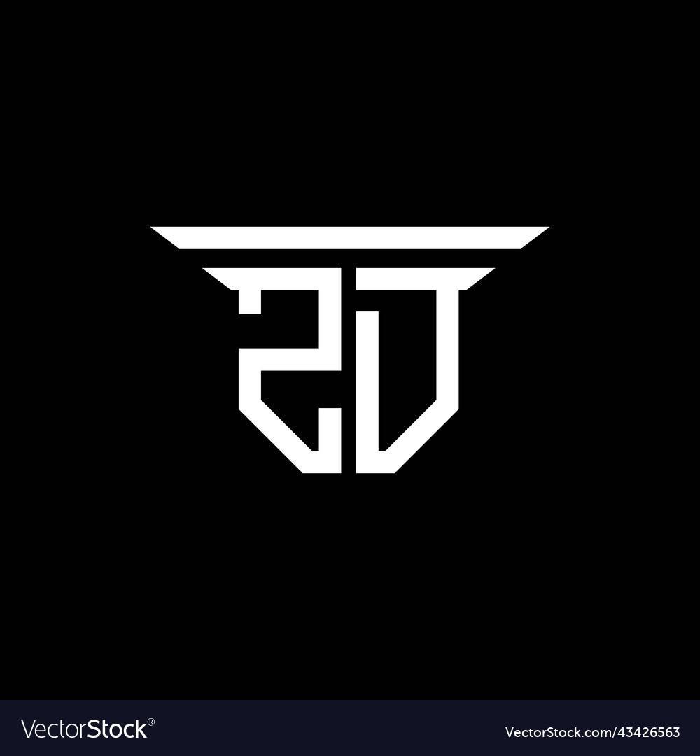 Zd letter logo creative design with graphic Vector Image