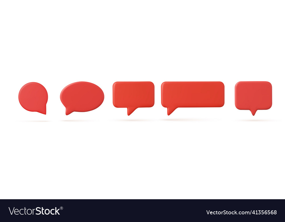 Blank red speech bubble pin Royalty Free Vector Image