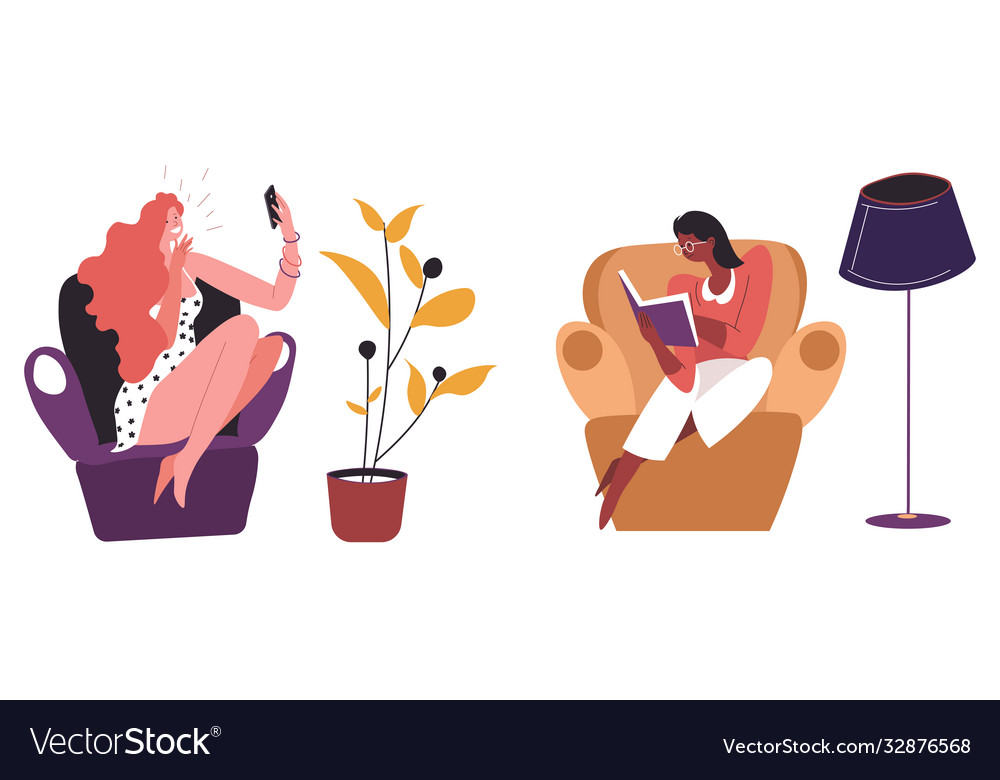 Extrovert and introvert comparison lifestyle and Vector Image Extrovert and introvert comparison lifestyle and Vector Image