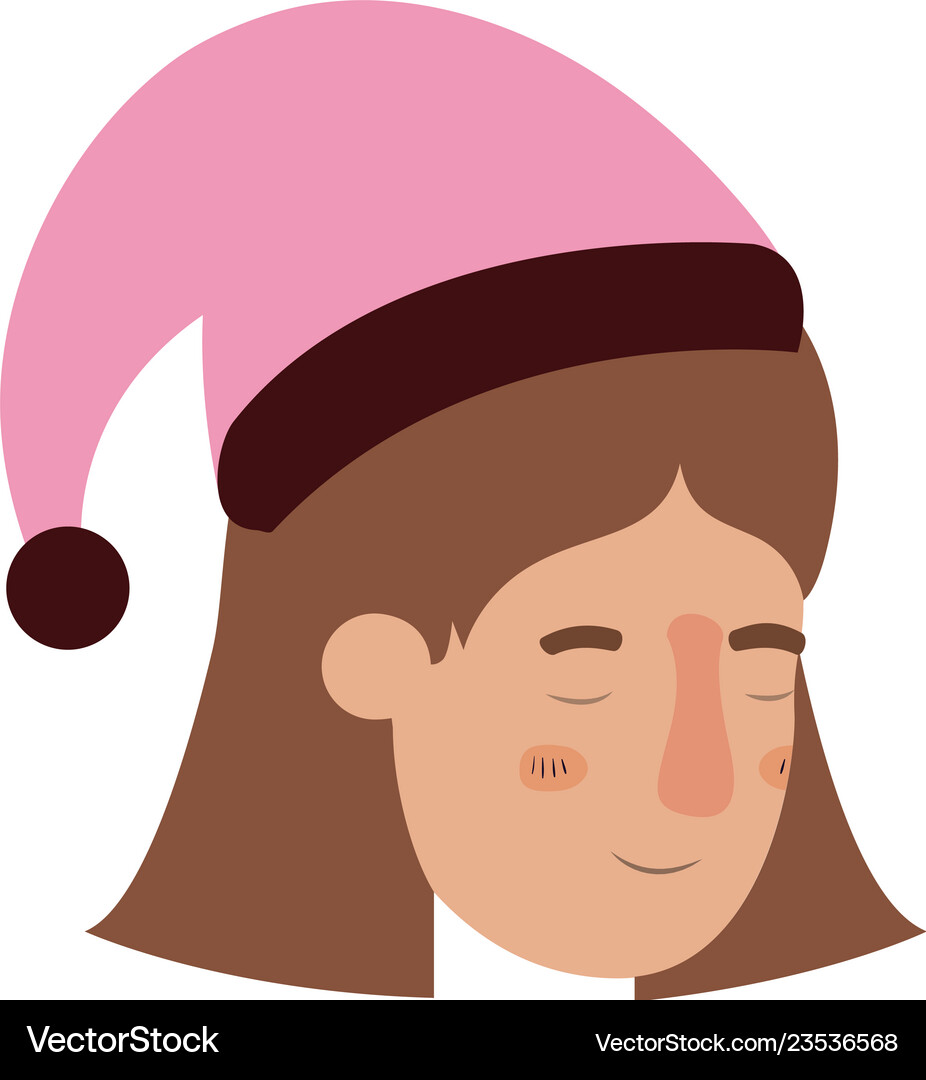Head woman sleeping avatar character Royalty Free Vector