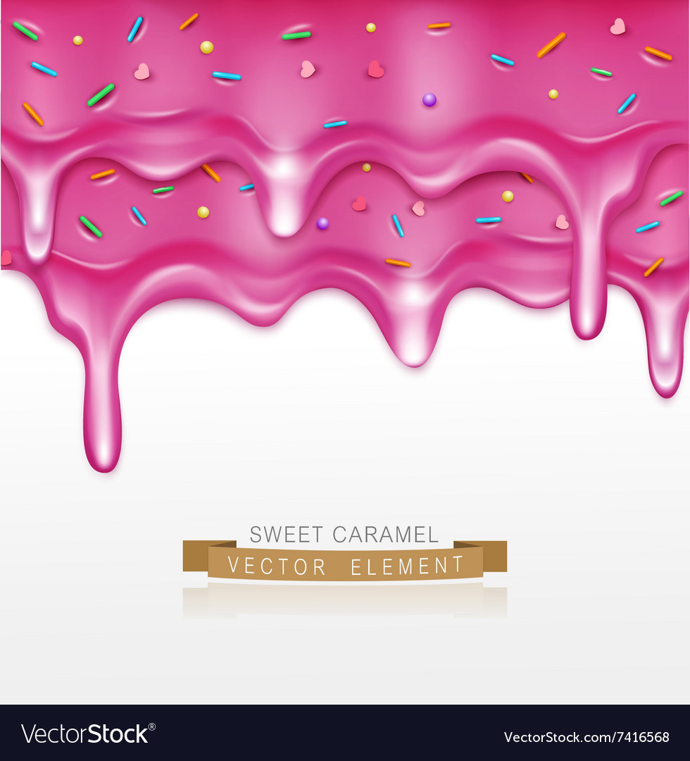 Icing with sprinkles element for design Royalty Free Vector Icing with sprinkles element for design Royalty Free Vector