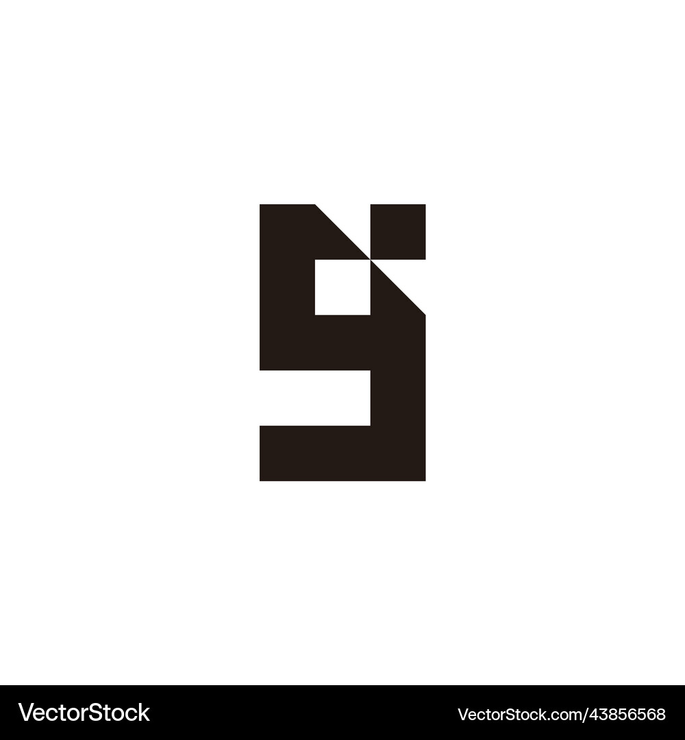 Letter g stair square geometric symbol simple logo