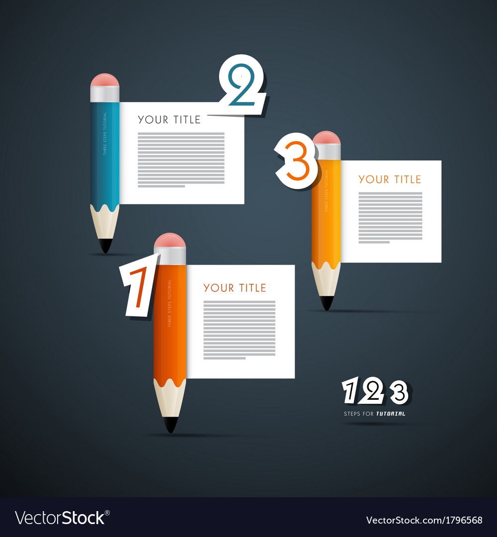 Progress steps for tutorial infographics Vector Image