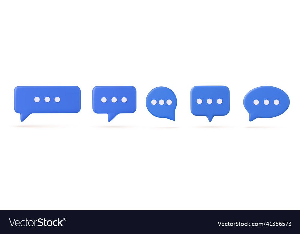 3d chat bubble Royalty Free Vector Image - VectorStock