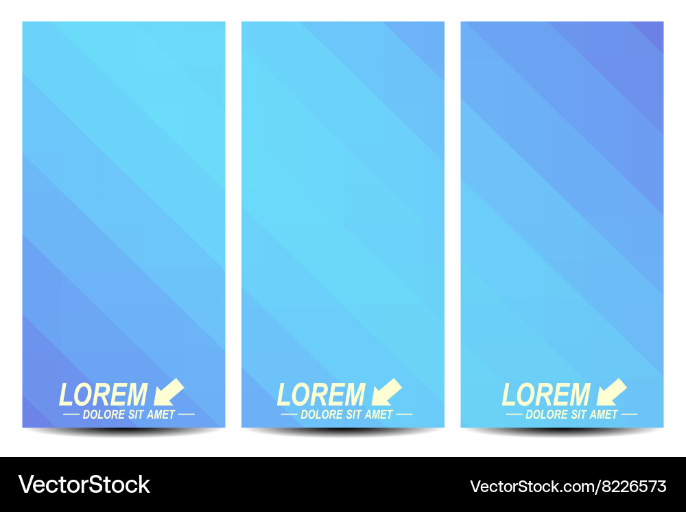 Blue set of flyers background with light Vector Image