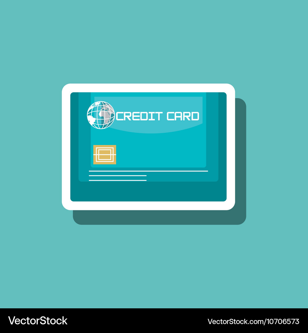 Credit card blue travel design Royalty Free Vector Image