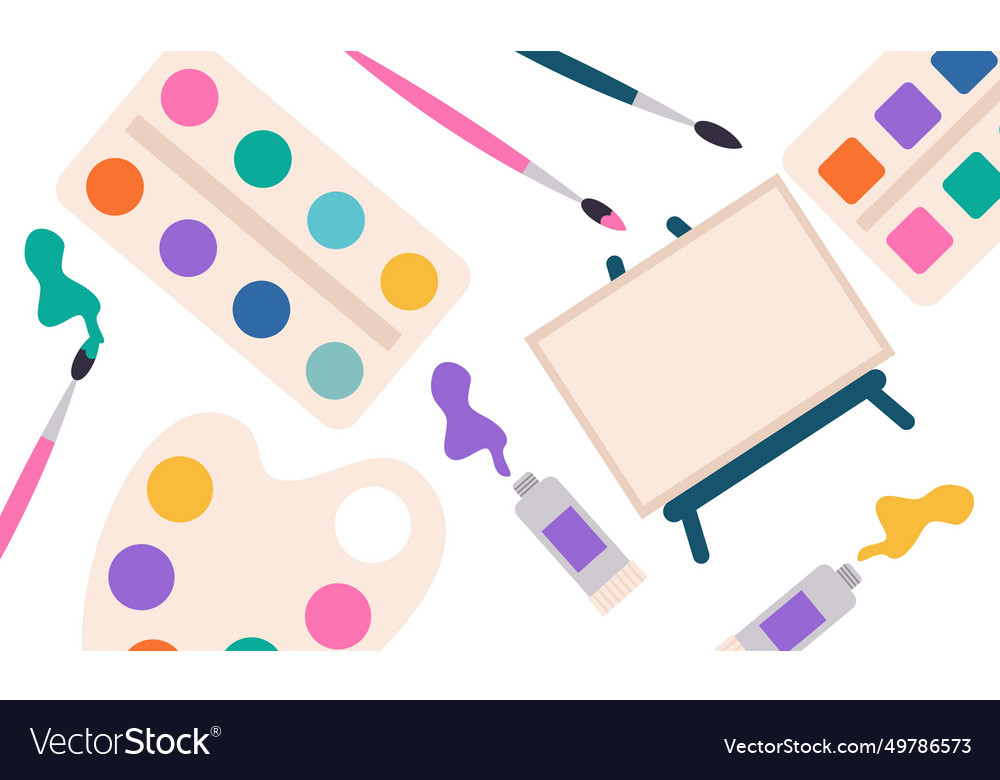 Drawing tools seamless pattern Royalty Free Vector Image