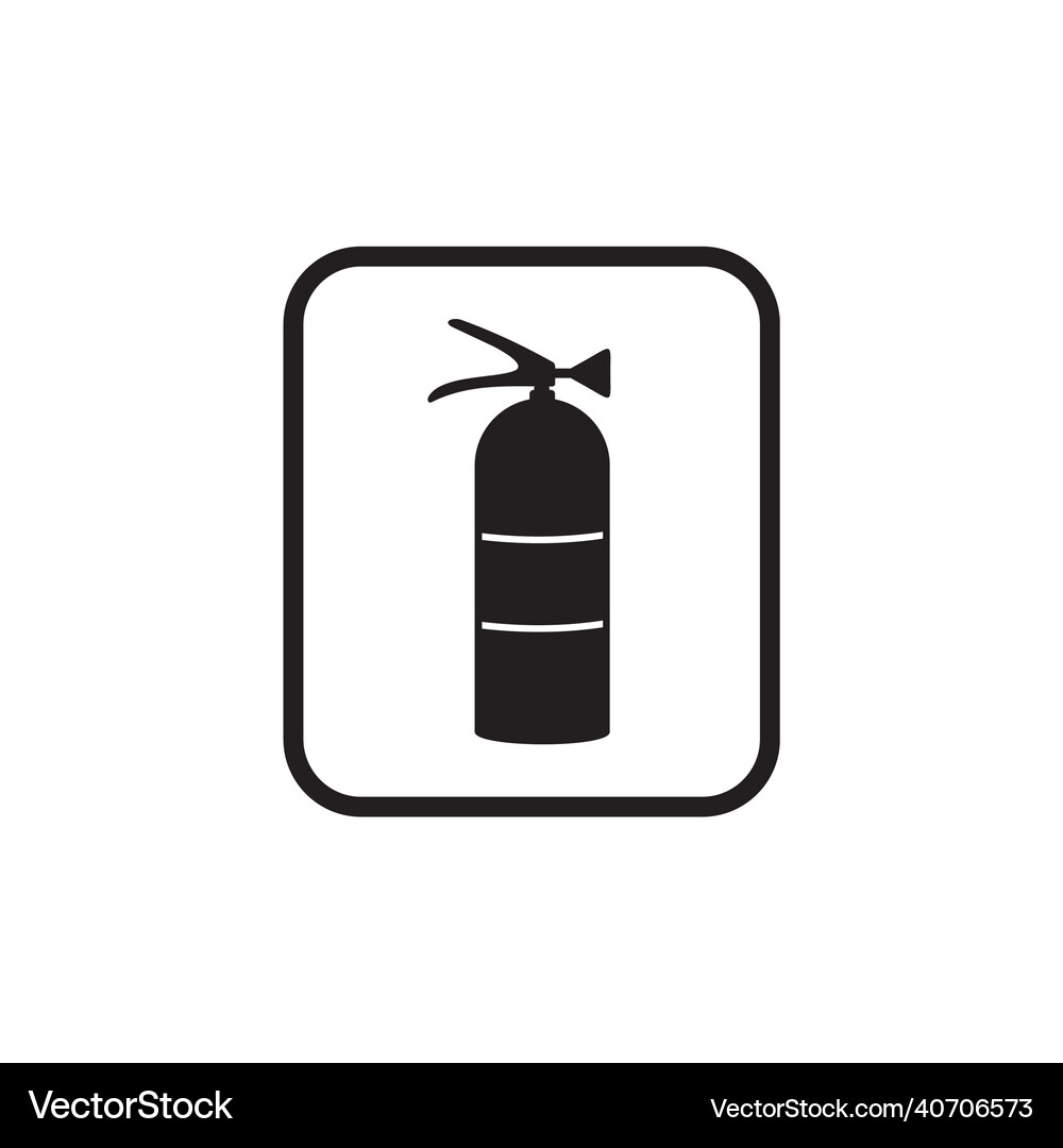 Fire extinguisher icon logo design Royalty Free Vector Image