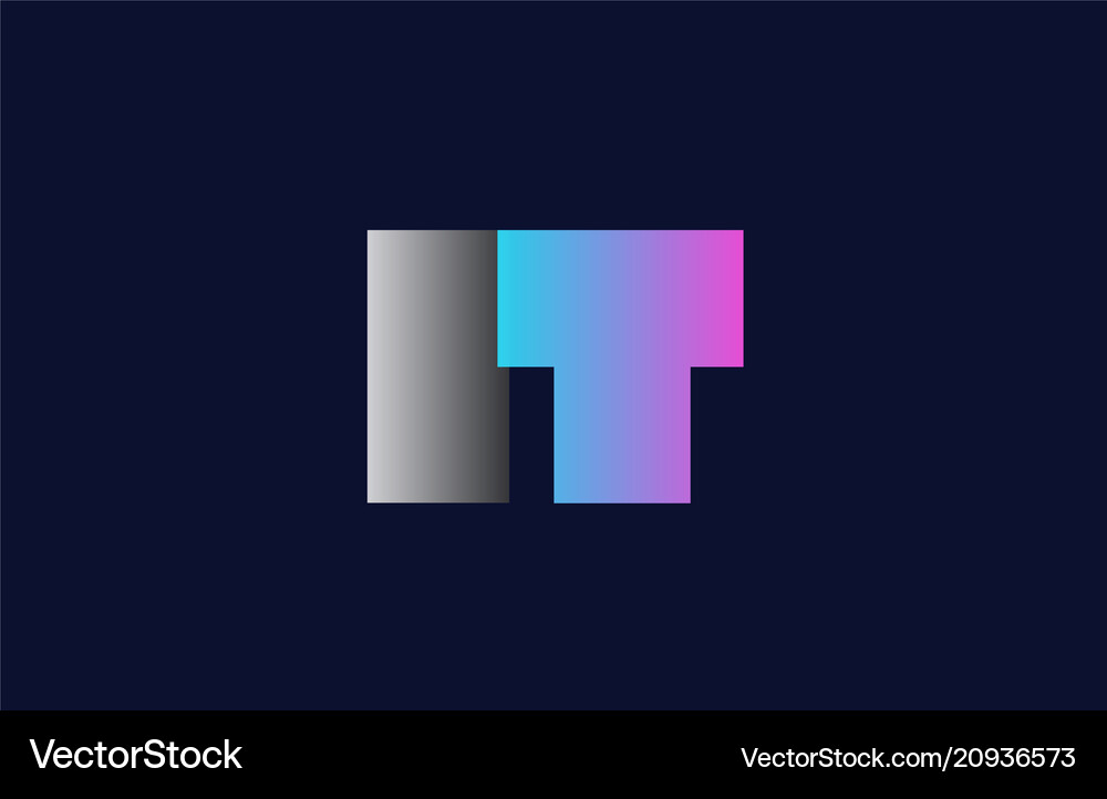 Initial alphabet letter it i t logo company icon Vector Image