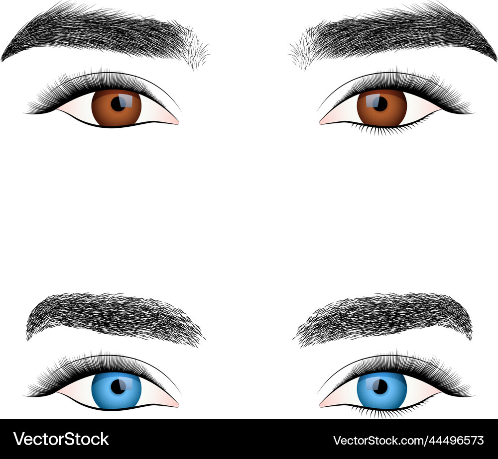 Realistic eyes - of a set Royalty Free Vector Image