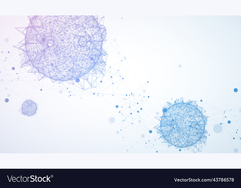 Abstract sphere background with plexus effect 3d Vector Image