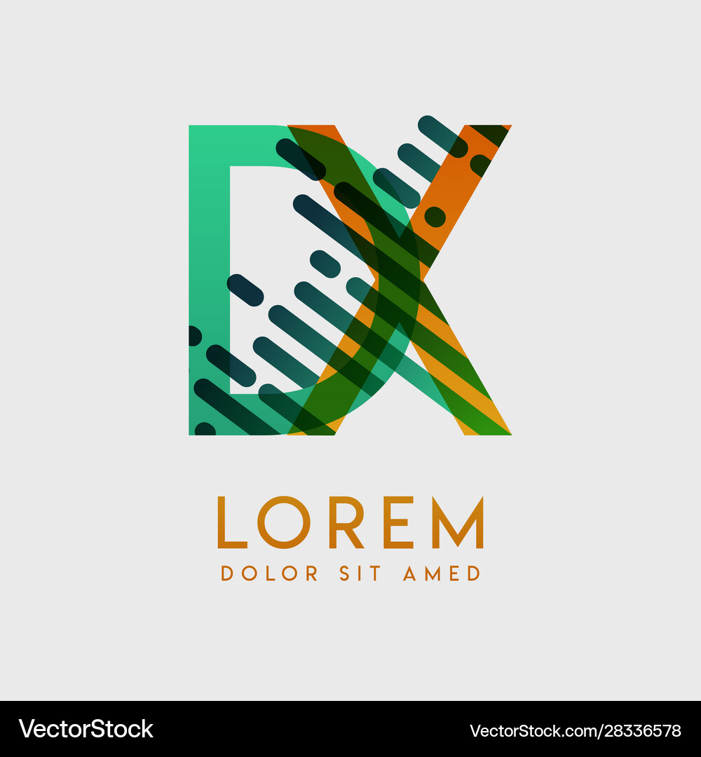 Dx logo with theme galaxy speed and style Vector Image