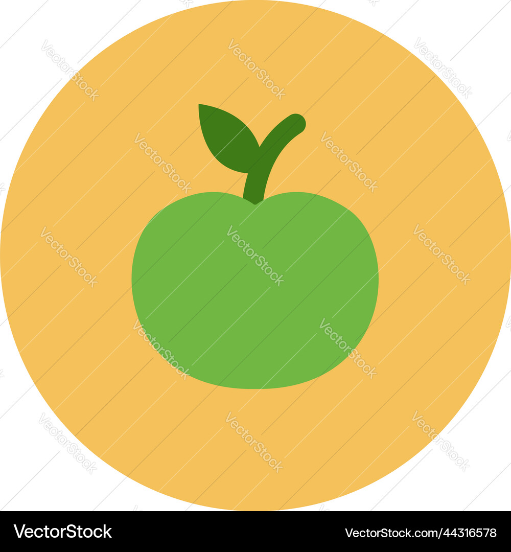 Ecology green apple on a white background Vector Image