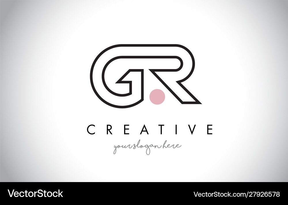 Gr letter logo design with creative modern trendy Vector Image