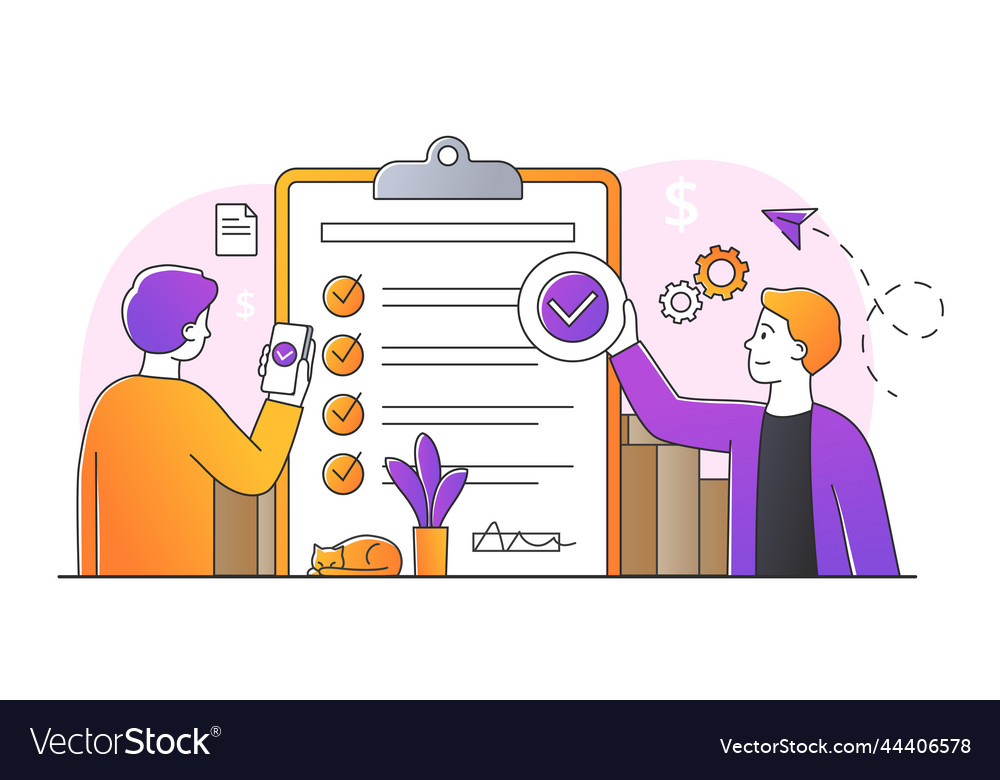Quality Control & Evaluation Royalty Free Vector Image