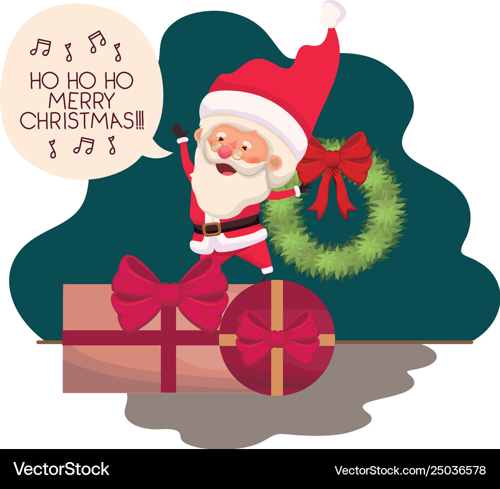 Santa claus with gift box avatar character Vector Image