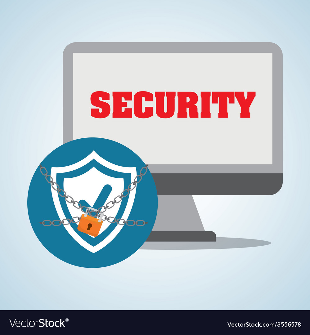 Security system design warning and technology Vector Image