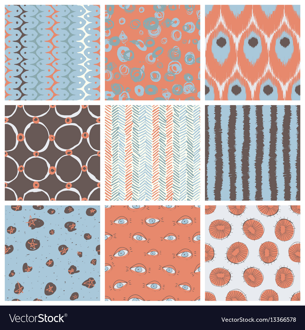 Trendy pattern set Royalty Free Vector Image - VectorStock